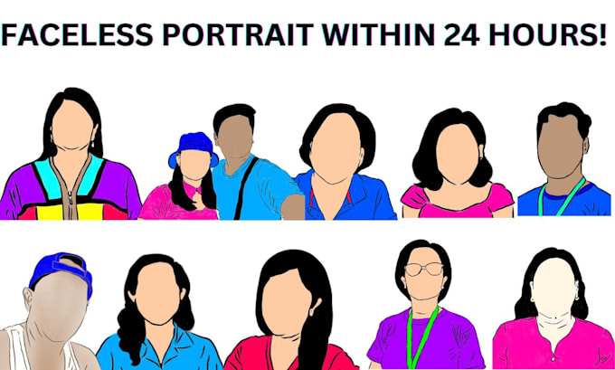 Draw aesthetic faceless art from your photo by Robelynms | Fiverr