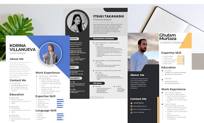 Make a professional resume cv and interactive portfolio for business by ...