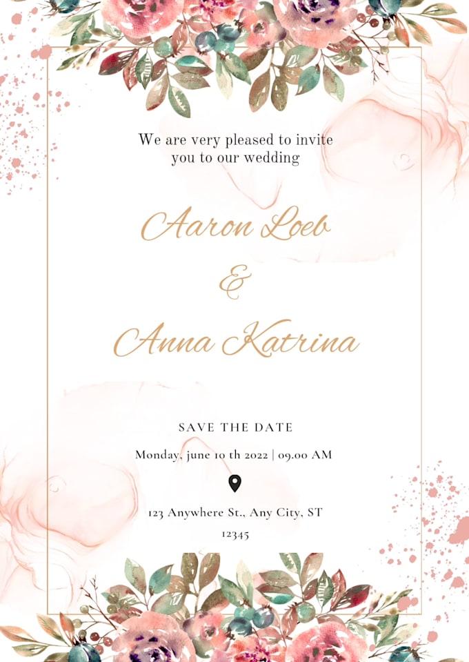 Create digital invitation card by Zanhar1412 | Fiverr