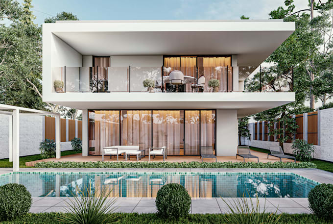 Do realistic rendering of your architecture exterior design by Ervinsrt ...