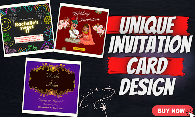 Do wedding invitation birthday card or any invitation design by ...