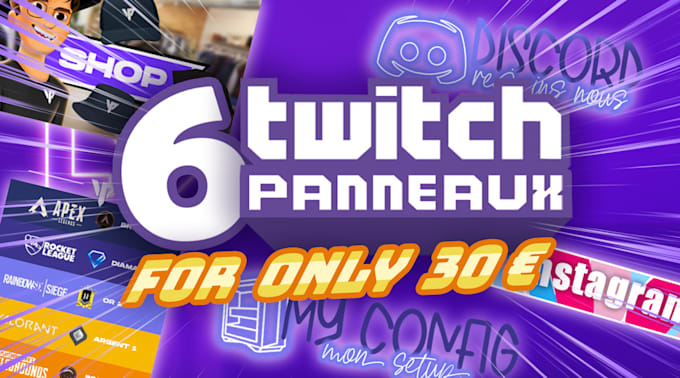 Create your own customized twitch panels by Tibocreteur | Fiverr