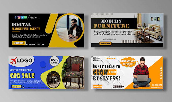 Create facebook cover photo banner design by Abubakarjahin | Fiverr