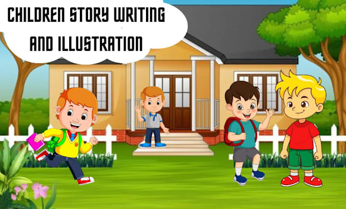 Draw children story book illustration, story book, character design ...