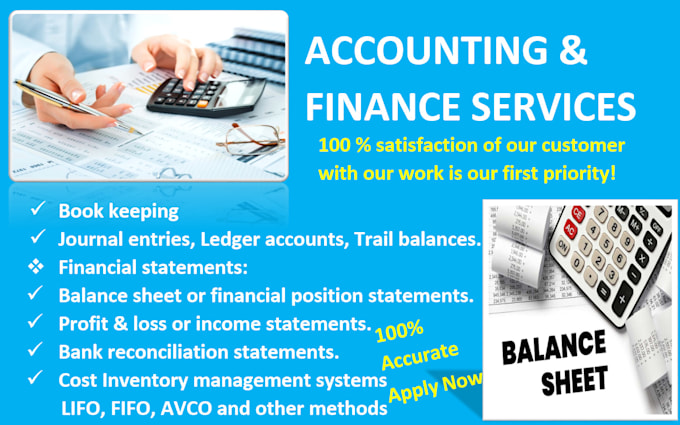 Do balance sheet, profit and loss, bank reconciliation and financial ...