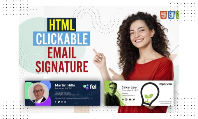 Create Email Signature Html Clickable Html Email Signature By Ikbal84336 Fiverr