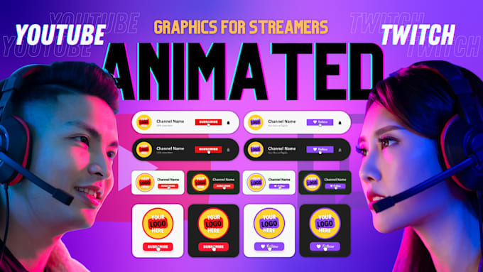 Make an animated follow subscribe pop up notification button twitch ...