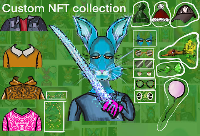 Creat unique custom nft collections nft art by Zhaloproart | Fiverr