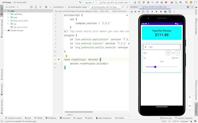 Create A Simple Android App Using Kotlin By Azurestar123 Fiverr