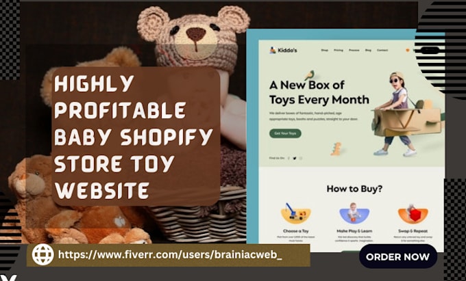 Design 7 figure baby shopify store toy store baby clothing store ...