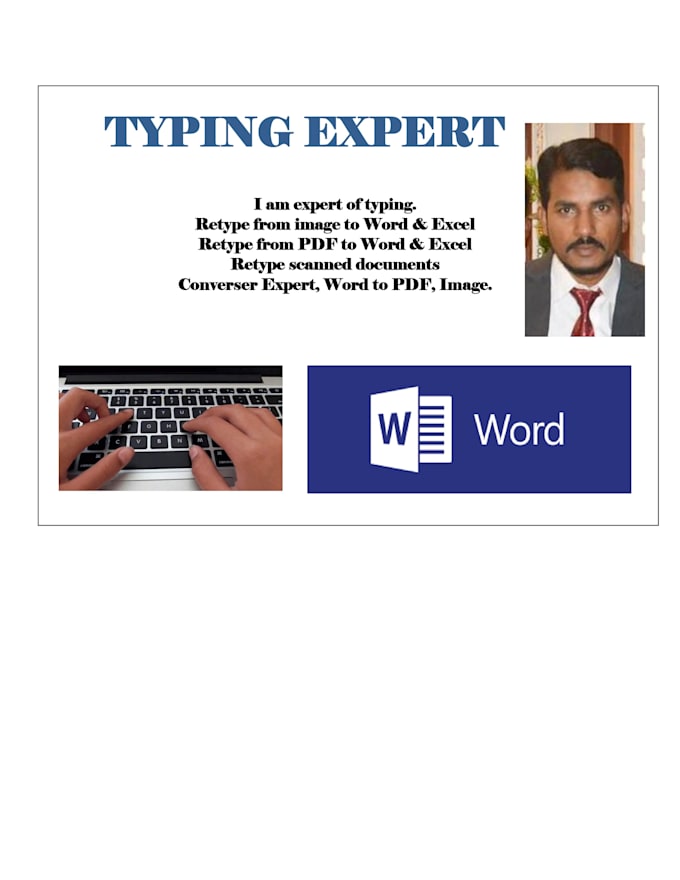 Do Fast Typing From Pdf Image To Word Excel Retype Scanned Documents