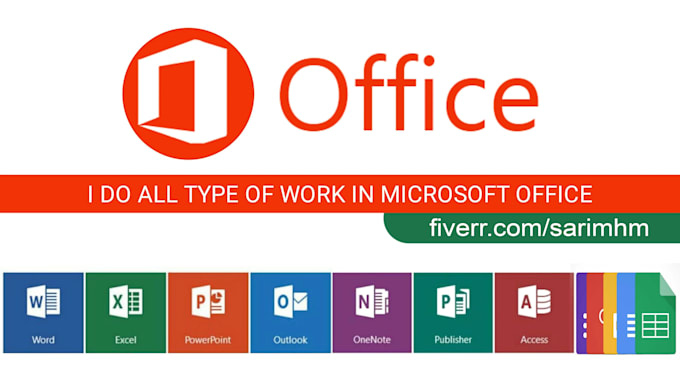 Do all projects on microsoft office word, powerpoint, excel by Sarimhm ...