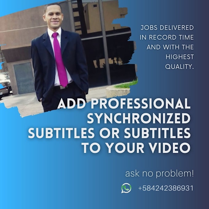 Add professional subtitles to your video by Wuilarsaudortuo | Fiverr