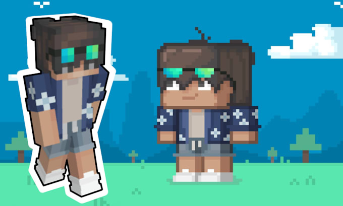 Make your minecraft character as chibi pixelart by Zardel | Fiverr
