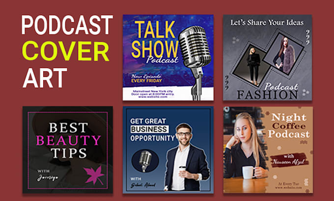 Design professional podcast cover art by Maryamraveem | Fiverr