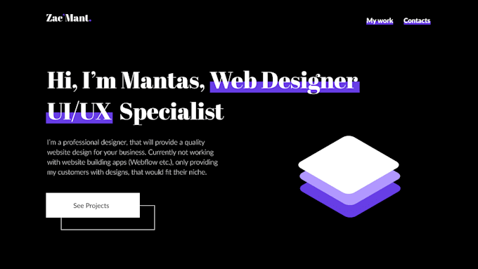 Design modern ui ux website by Zacmantas | Fiverr
