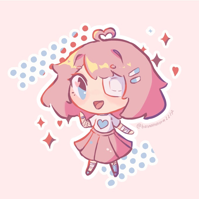 Draw a chibi illustration by Bananana2217 | Fiverr