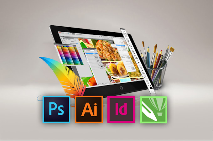 Do any job related to photoshop, vector illustration, indesign or ...