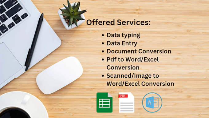 Data typing, data entry, pdf or image to word conversion by Knighty_night | Fiverr