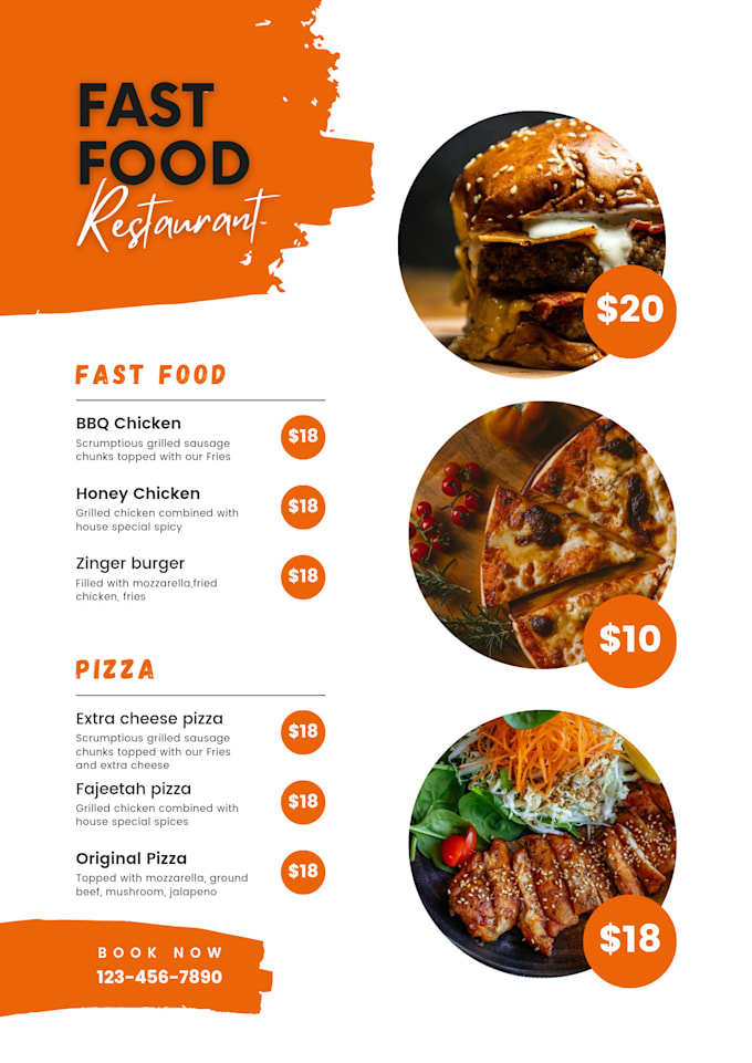 Design productive restaurant posters, flyers by Sadiasaeed57 | Fiverr