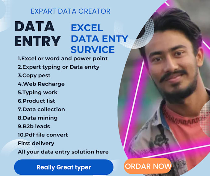 Be your virtual assistant for data entry, data mining, web research by Marjiyaraj | Fiverr