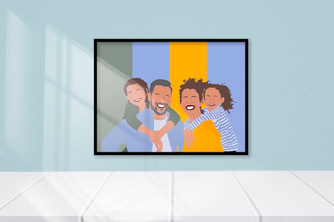 Draw minimalist portrait, faceless digital art by Sensen02 | Fiverr