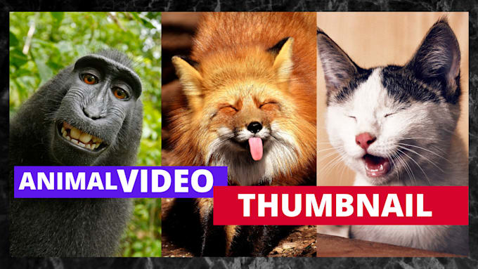 Animal thumbnail of your channel by Manag7 | Fiverr
