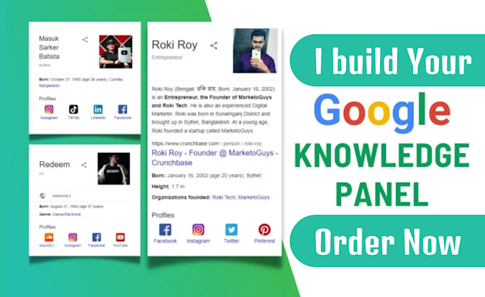 Build perfect google knowledge panel for you by Gknowledgepanel | Fiverr