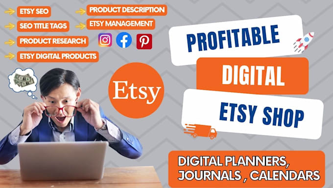 Setup etsy shop for custom digital planner, calendar by Adil3331 | Fiverr