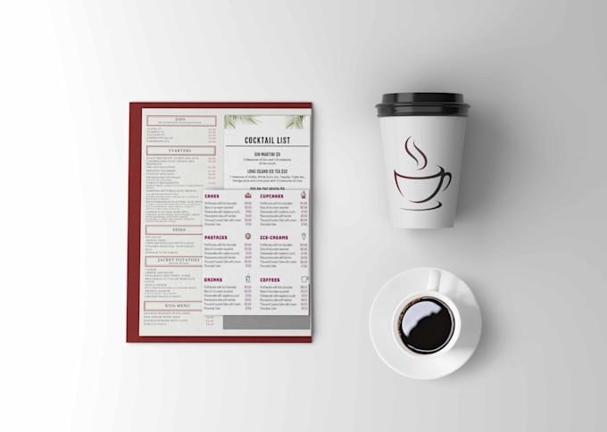 Create, design and edit a restaurant or cafe menu by Htay01 | Fiverr