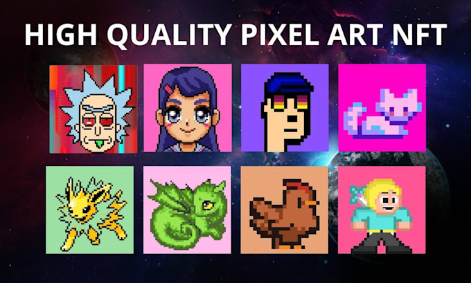 Create a pixel art nft collection for your project by Services44you | Fiverr
