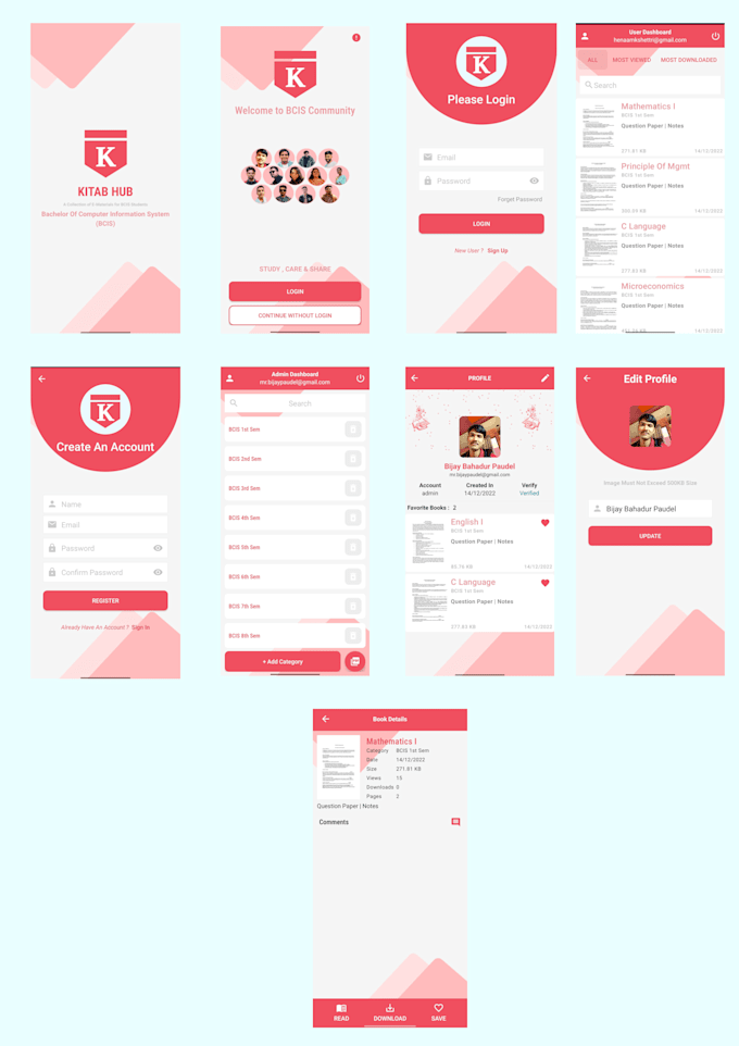 Design and develop a custom ebook android app with firebase support by Henaam_paudel | Fiverr