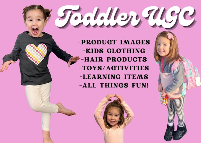 Create ugc images with my toddler with your products by Digitalbff | Fiverr