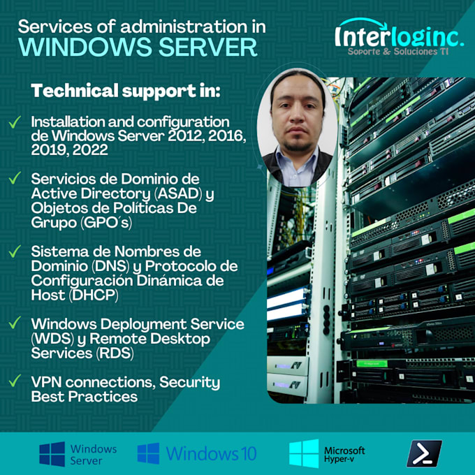 Installation, configuration, and management of services on windows server by Deivicubillos | Fiverr