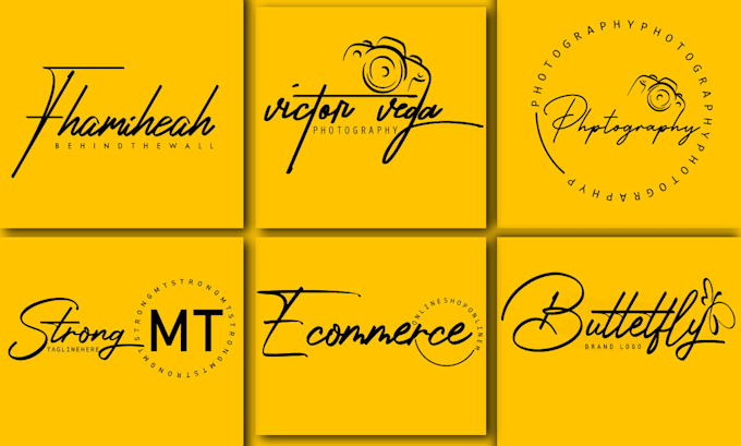 Design scripted, signature, cursive, handwriting logo by Ratulasif | Fiverr