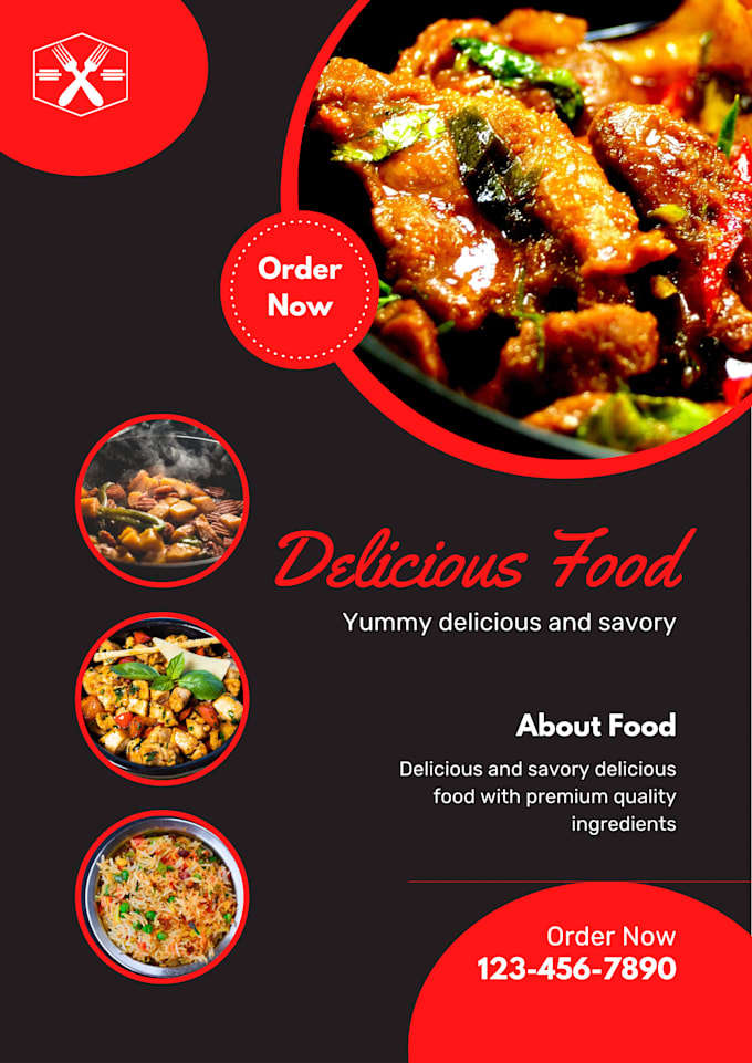 Best food pamphlet for your business by Nishantpitroda | Fiverr