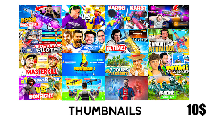 Do some thumbnails, logo and banners for your social medias by ...