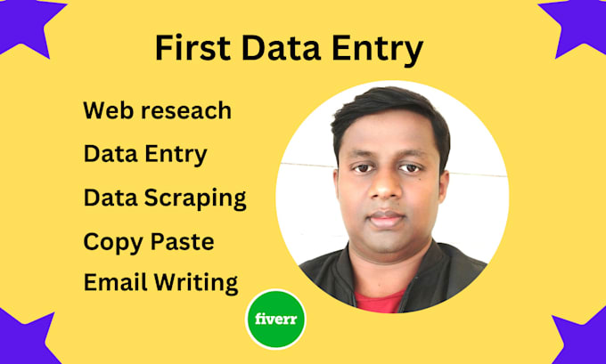 Do data entry, excel and google sheet, copy paste by Palash629345 | Fiverr