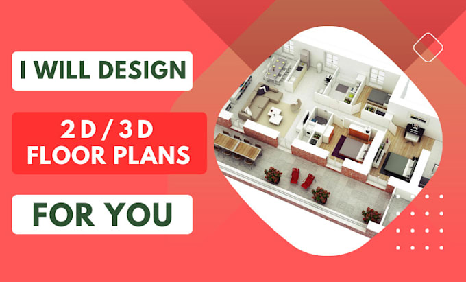 Design a superb 2d 3d architectural floor plans by Muhammadnasi496 | Fiverr