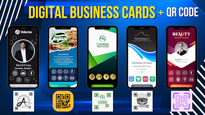 Design clickable digital business card with qr code by Sarim_services ...