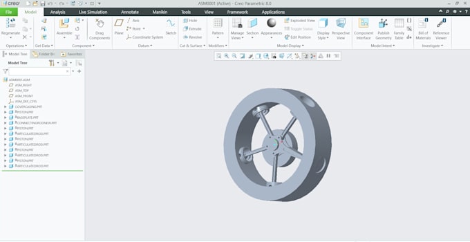 Create 2d and 3d models in creo parametric and solidworks by Luqman ...