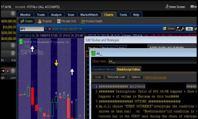 Write Script Code Custom Strategies In Thinkscript For Thinkorswim By