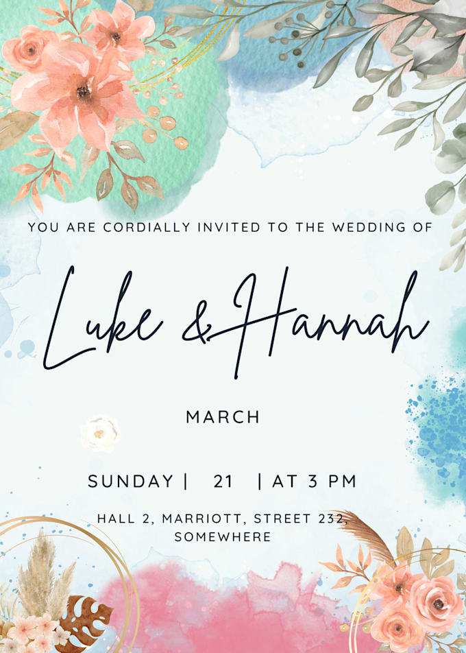 Design invitation cards and posters for any event using canva by Sammer ...