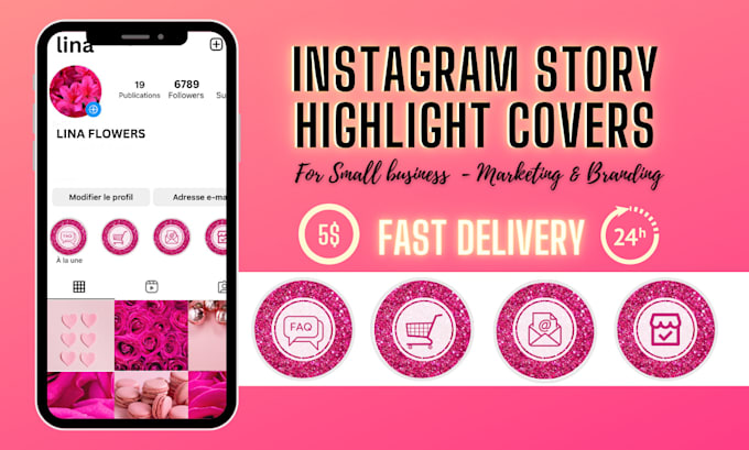 Design instagram story highlight covers for small business by Imanify ...