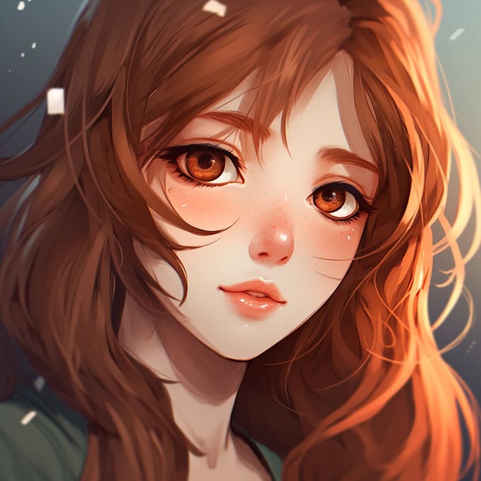 Draw portrait anime character fan art and vtuber design by ...