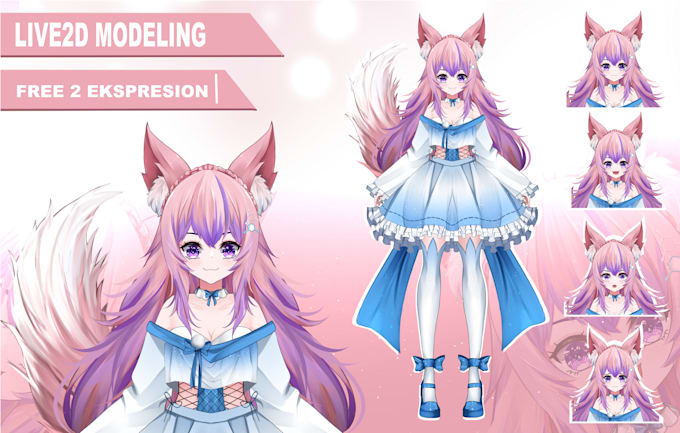 Draw hight resolution live2d model ready to rig by Shanejpg | Fiverr