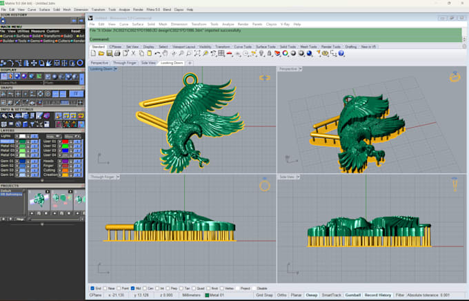 Create custom cad jewelry designs for manufacturing by Sahakpatarava66 ...