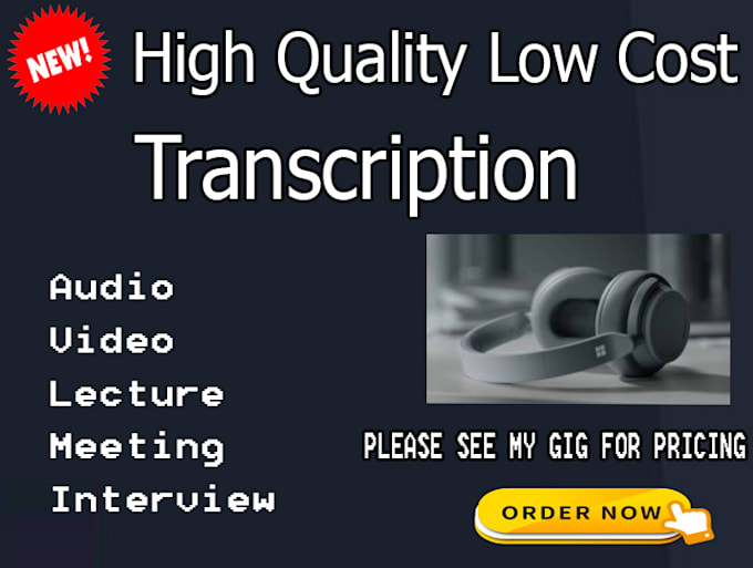 Transcribe video or audio to text transcription in 24 hours by ...