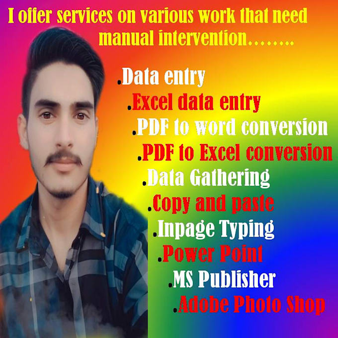 Do pdf to word and excel conversion and any kind of data entry job by ...