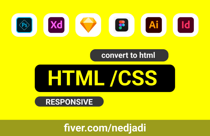 Convert figma, xd, ai, psd to html responsive website by Nedjadi | Fiverr Convert figma, xd, ai, psd to html responsive website by Nedjadi | Fiverr